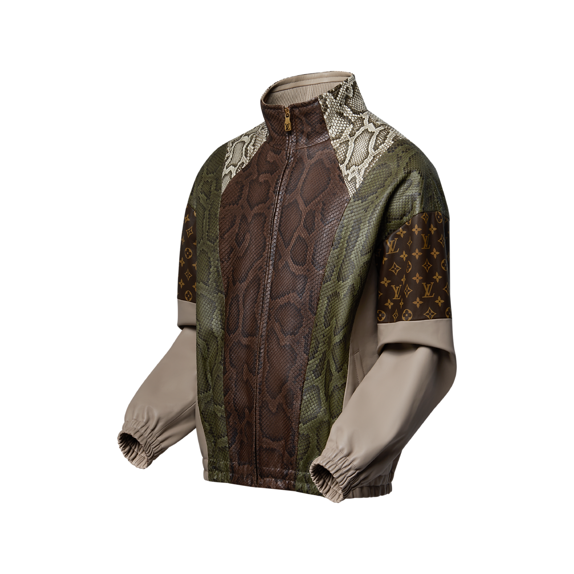 Python Mix Leather Tracksuit Top - Luxury Obs 15 - Discontinued Product | Men | LOUIS VUITTON